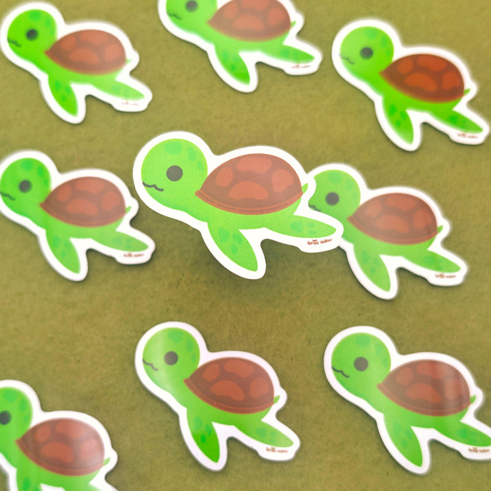 Swimming Turtle Vinyl Sticker – Sprites' Hollow